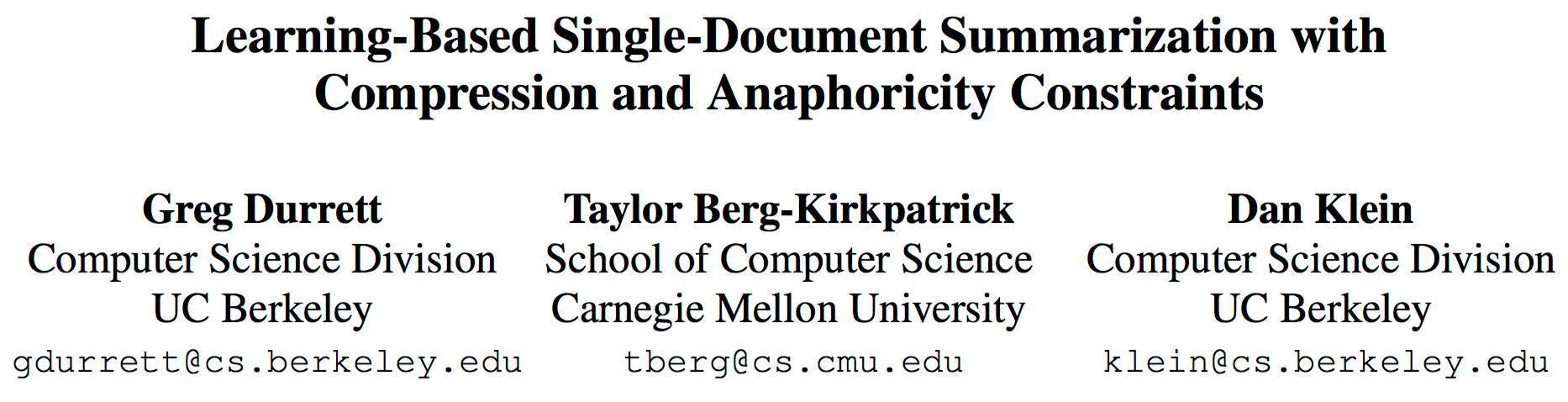 深度 | 计算机科学领导者:卡内基梅隆大学ACL2016论文汇总